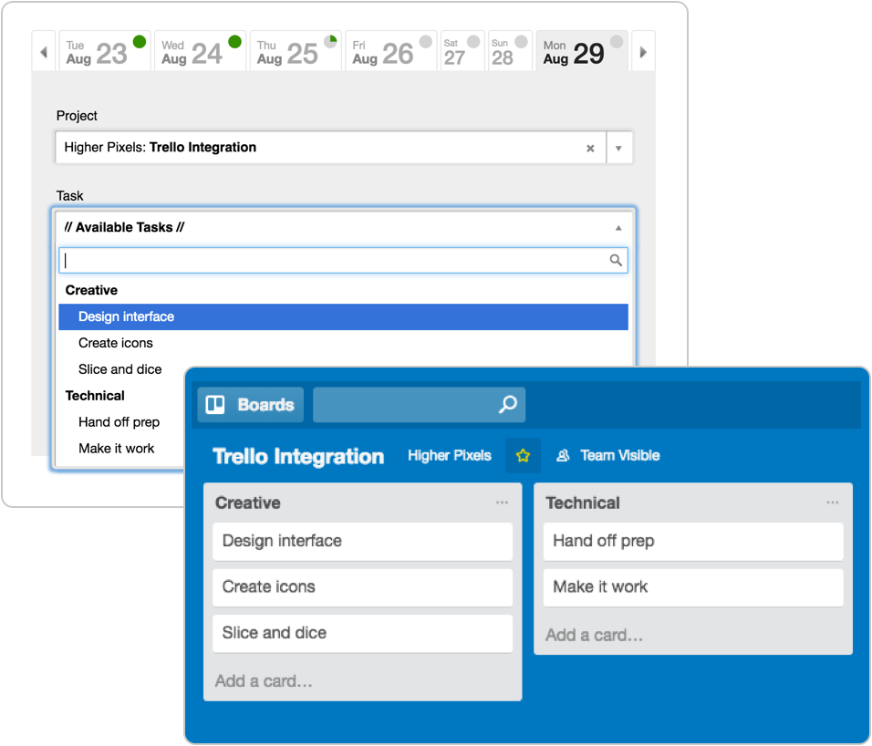 Trello Time Tracking integration from Tick